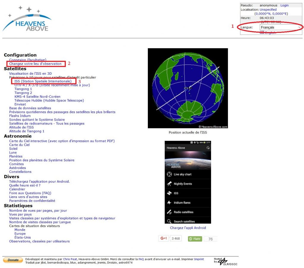 Mode d’emploi : observer l’ISS grâce à heavens-above.com | Cap sur l'espace